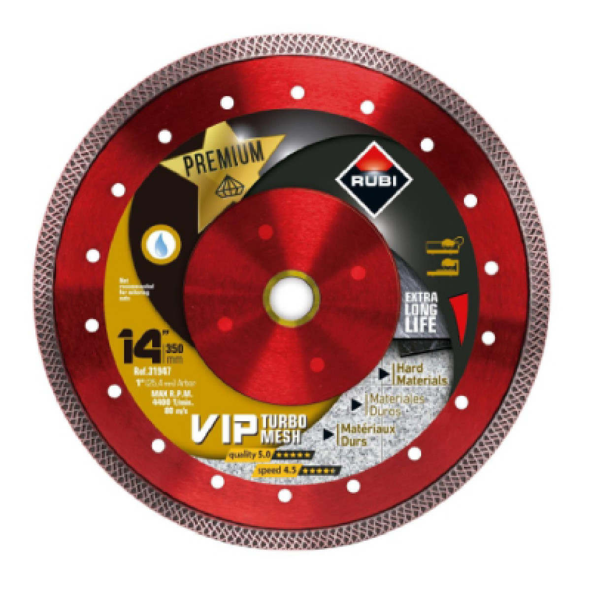 Rubi 31940 Blade Vip Wet 8" 1" & 5/8" Arbor Mesh