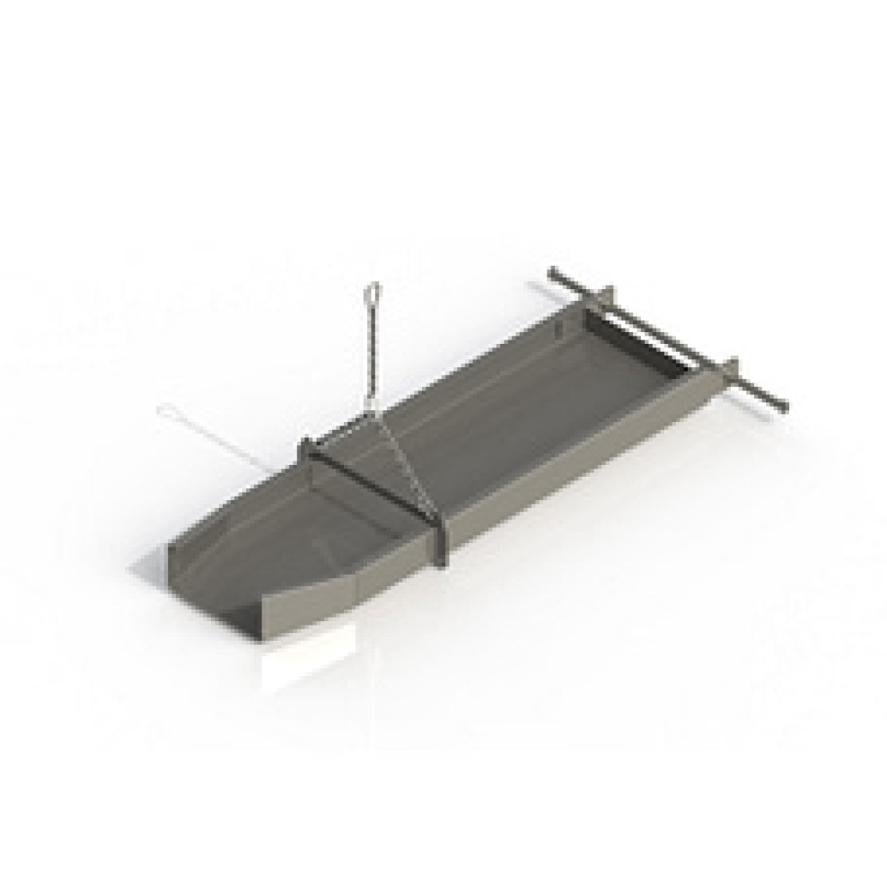 CBS-SRL-200 Steel Side Discharge Chute 4-1/2" X 20" X 72" Long Tapered ...