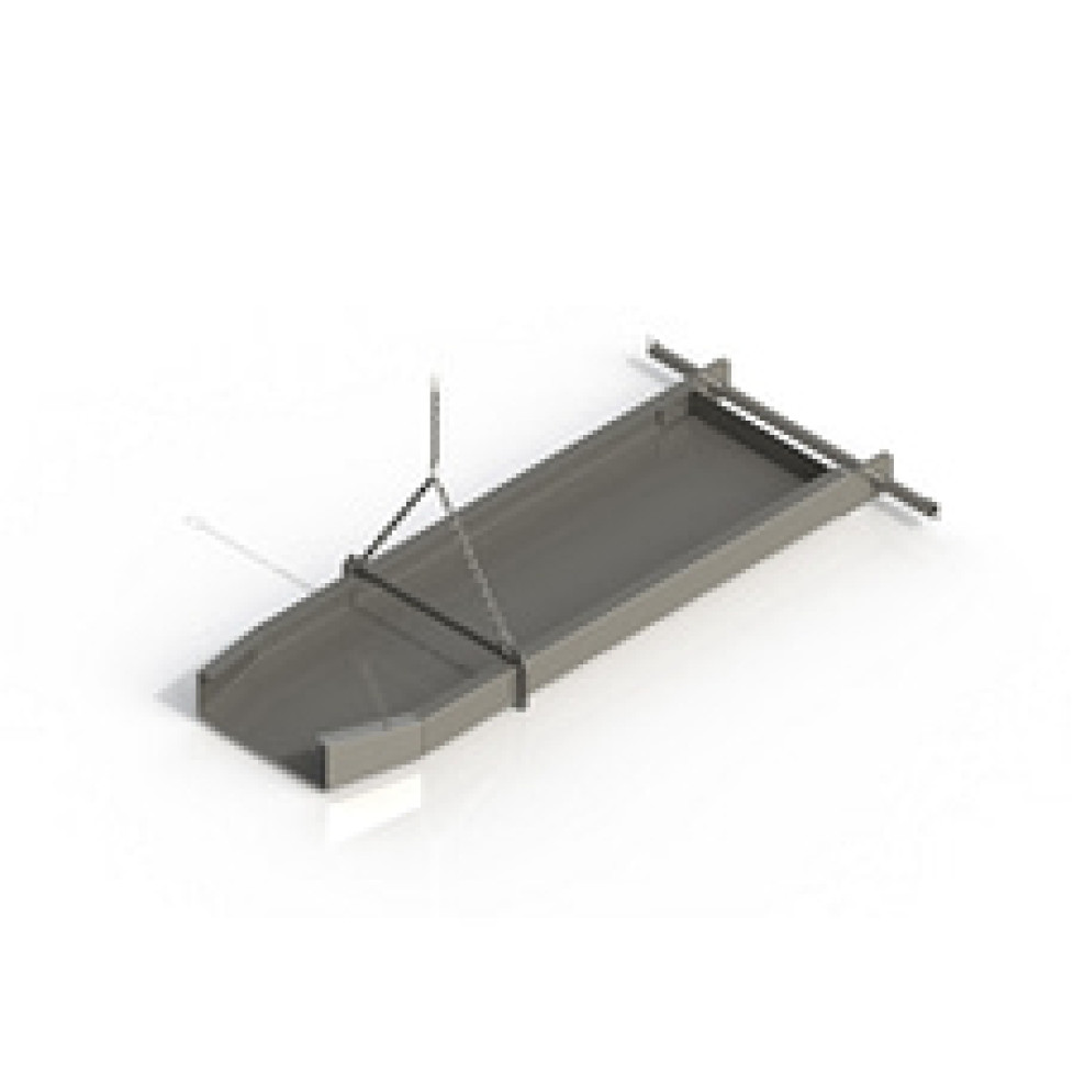 CBS-SRL-500 Steel Side Discharge Chute 5-1/2" X 30" X 98" Long Tapered ...