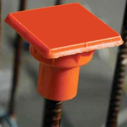#3 to #7 Steel Rebar Safety Caps | Orange OSHA Rebar Caps